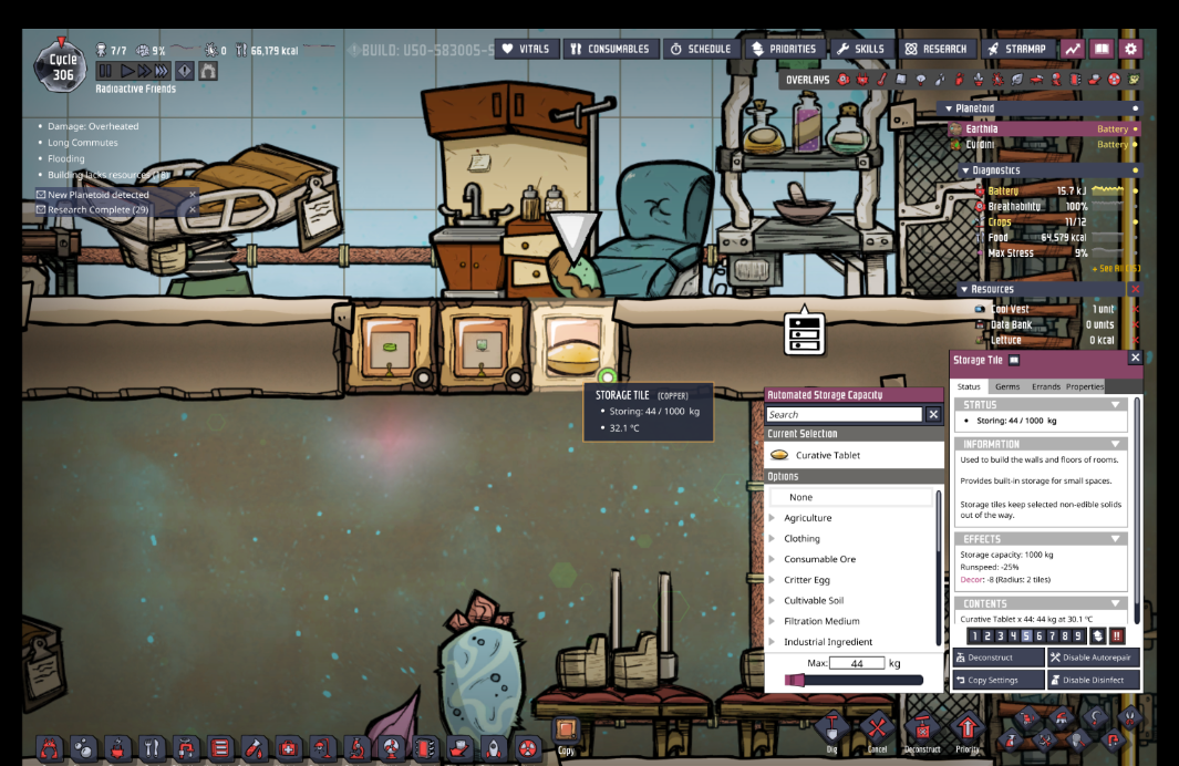 Storage tile display not showing correctly - Oxygen Not Included - Klei ...