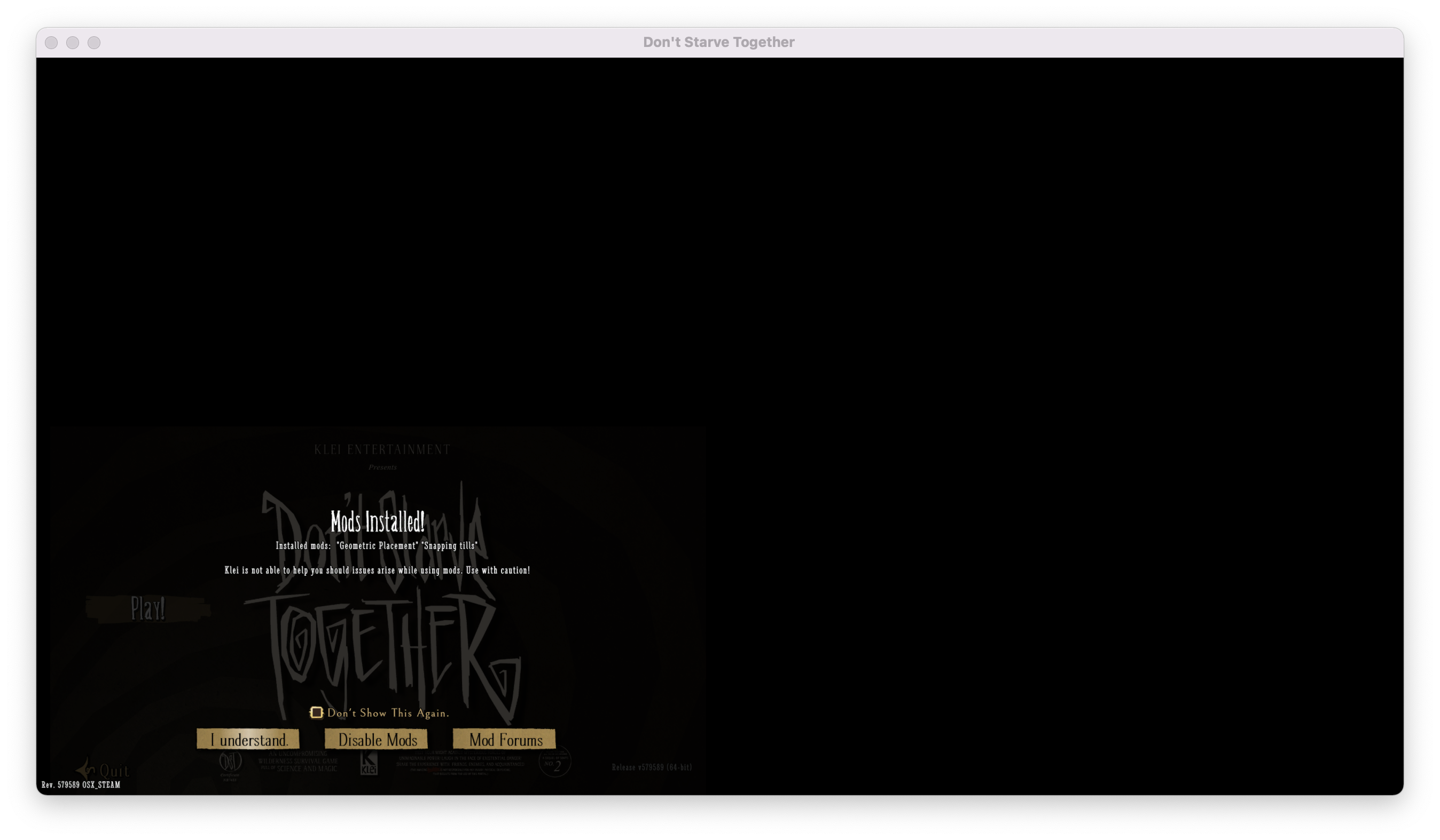 MacOs Problem with launching the game (window minimized) - Don't Starve Together - Klei ...