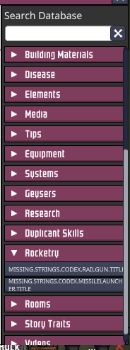 Database entry missing codex title - Oxygen Not Included - Klei ...