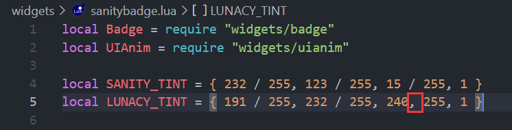 There may be symbol errors in widgets/sanitybadge.lua - Don't Starve ...