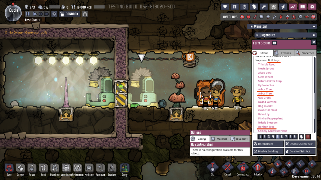 About the Farm Station and tree branches - Oxygen Not Included: Beta ...