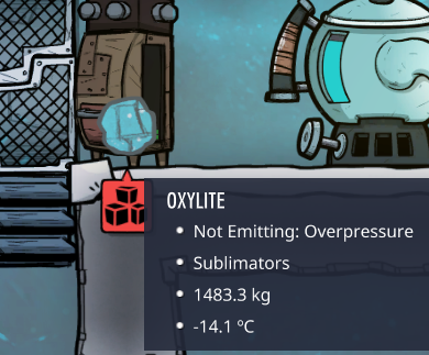 Sublimators (Bleach stone and Oxylite) no longer appear in Materials ...