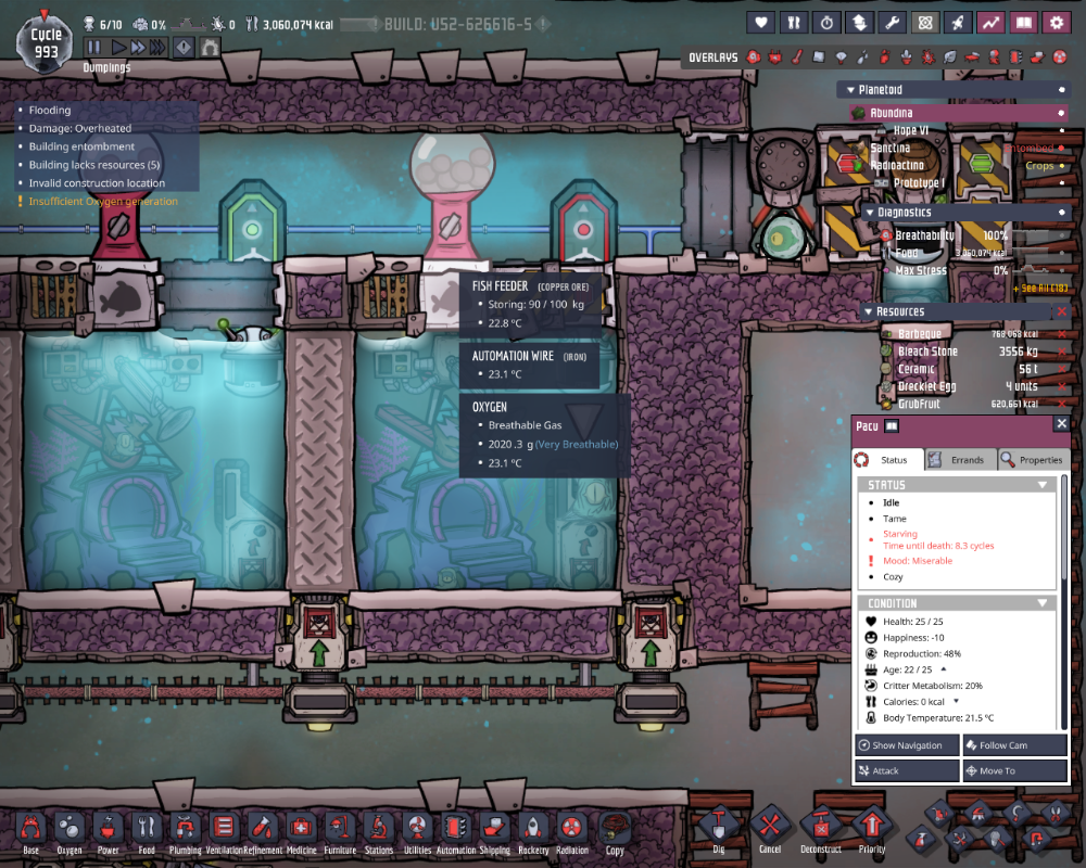 Entire pacu ranch starved to death with feeders having still having ...