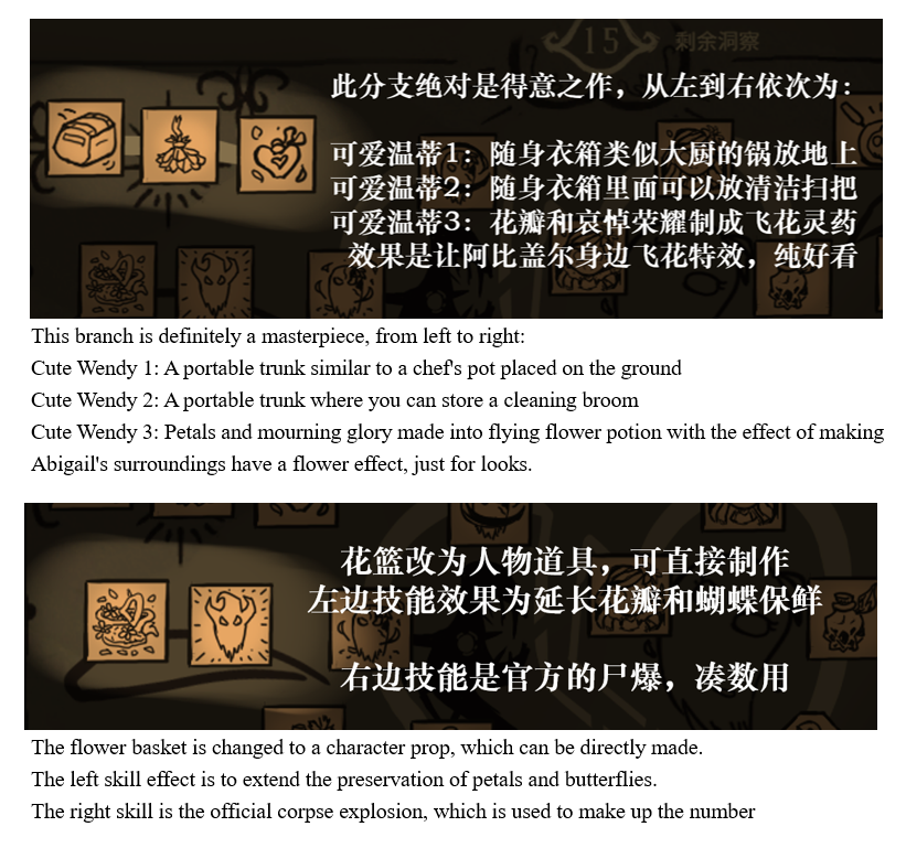 Wendy's Skill Tree Design with Illustrations and Text (Let me start ...