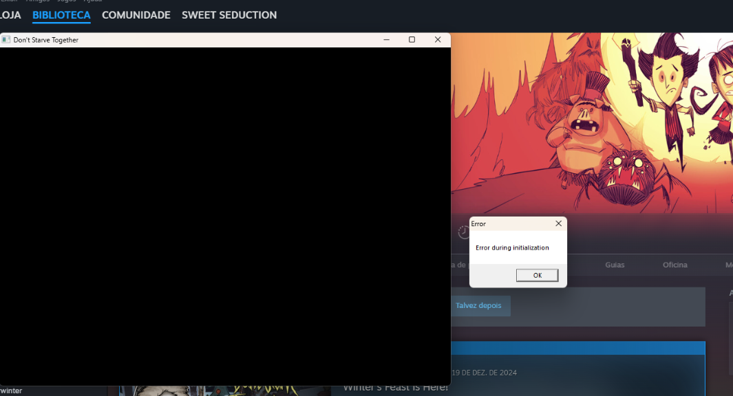 Error during initialization - Don't Starve Together - Klei Entertainment Forums