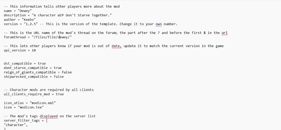 Mod not being compatible for don’t starve, despite following the ...