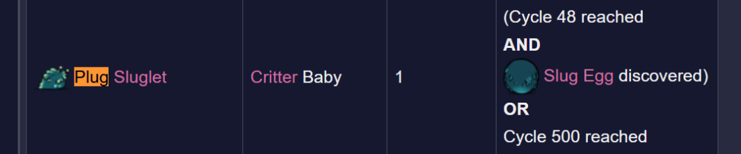 Plug Slugs in Care Packages - [Oxygen Not Included] - Beta Branch ...