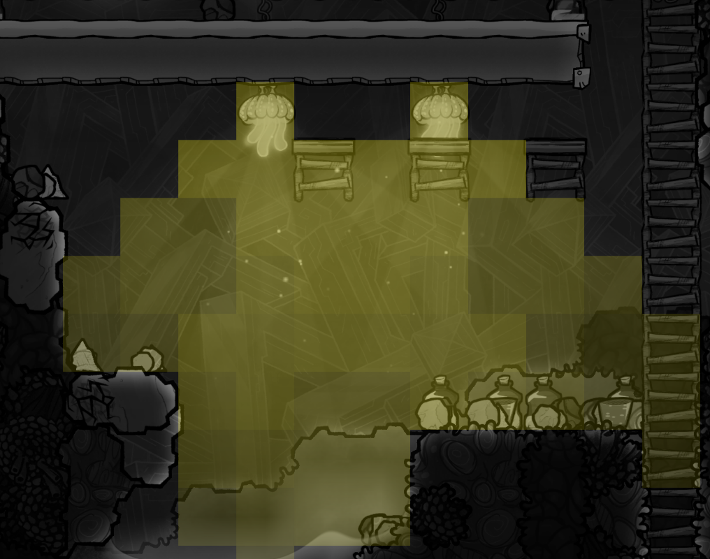 Glowstick duplicant messes up light overlay - Oxygen Not Included: Beta ...
